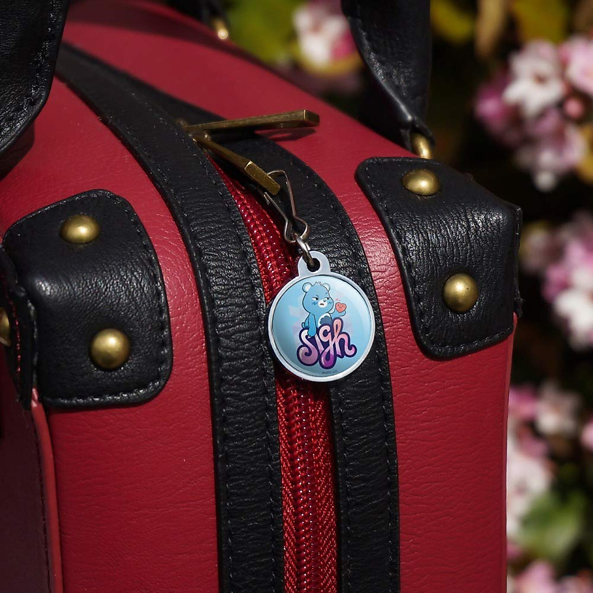GRAPHICS & MORE Care Bears: Unlock the Magic Grumy Bear Sigh Jacket Handbag Purse Luggage Backpack Zipper Pull Charm