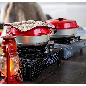 Omnia Kit 1, Set of 5 Products - Camp Oven, Silicone Mold, Potholders, Baking Grid and Storage Bag - Ultimate Starter Kit for Omnia Recreational Oven