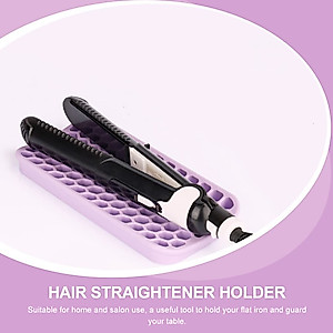 2pcs Hairdressing Potholder Counter Hair Tool Holder Silicone Mat for Hair Tools Counter Curling Wand Holder Flat Iron Holder Silicone Hair Tool Holder Curling Wand Mat