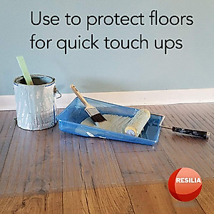 RESILIA - Clear Vinyl, Plastic Floor Runner/Protector for Hard Floors - Decorative, Dual Pad Pattern, (27 Inches Wide x 6 Feet Long)