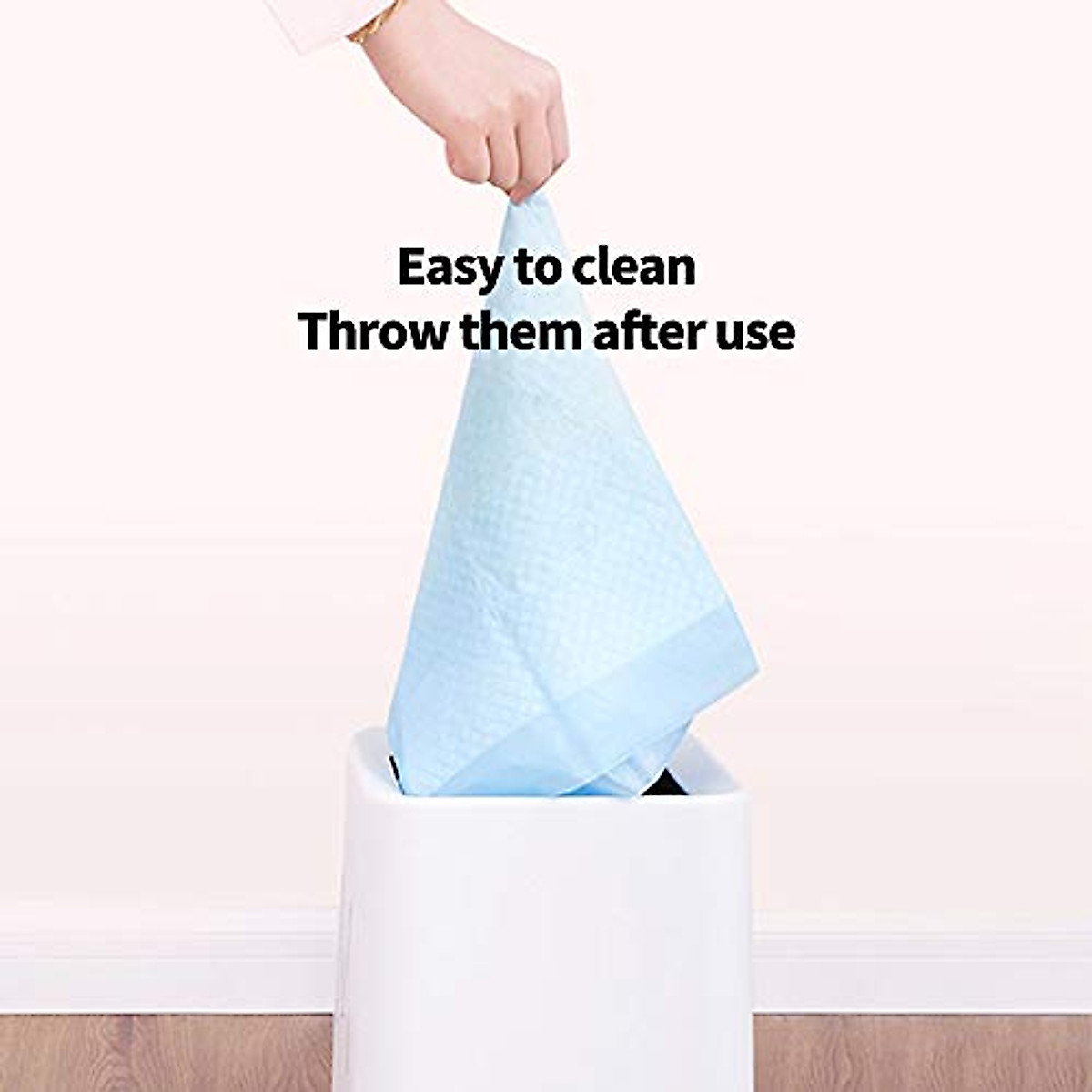 Amakunft Rabbit Pee Pads, Pet Toilet/ Potty Training Pads, Super Absorbent Guinea Pig Disposable Diaper for Hedgehog, Hamster, Chinchilla, Cat, Reptile and Other Small Animal (20pcs-18 x13, Blue)