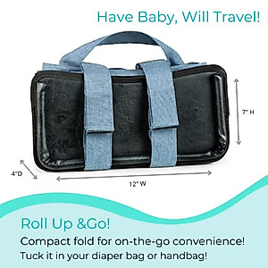 Portable High Chair for Travel with Exclusive Compact Tray - High Chair Seat Safely Attaches to Most Chairs - Toddler & Baby Essential - Baby Travel Accessories