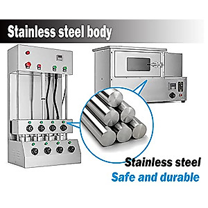 TXMACHINE® 4 cone maker machine kitchen pizza cone machine 3KW Pizza Making Machines for pizza restaurant with pizza oven,Display food warmers (110V/60HZ, cone maker+oven+Display Cabinet)