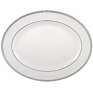Lenox Federal Platinum Bone China Oval Platter, 13-in -, White