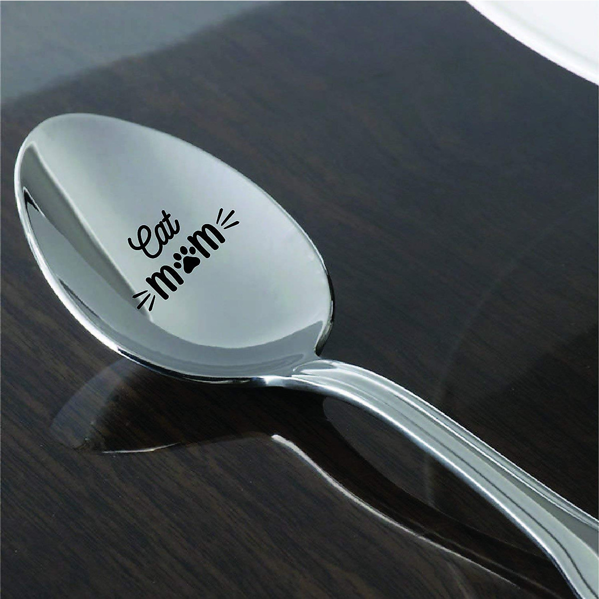 Funny gifts for mom Mothers day gifts Stainless steel spoons Gag gifts Engraved spoon Cat mom Gift for mom Teaspoon Wedding gifts for mom Funny Spoon Mothers Day Gift