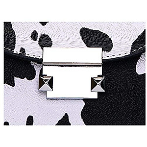 PURFANREE Women Cow Print Shoulder Bag Small Clutch Evening Purse Crossbody Handbag Satchel Bag Mini Purse