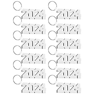 EXCEART Sublimation Keychains 12Pcs 2024 Sublimation Keychain Blanks Heat Transfer MDF DIY Blank Keychain with Key Rings for Mom Dad Present Making Sublimation Blank Keychains