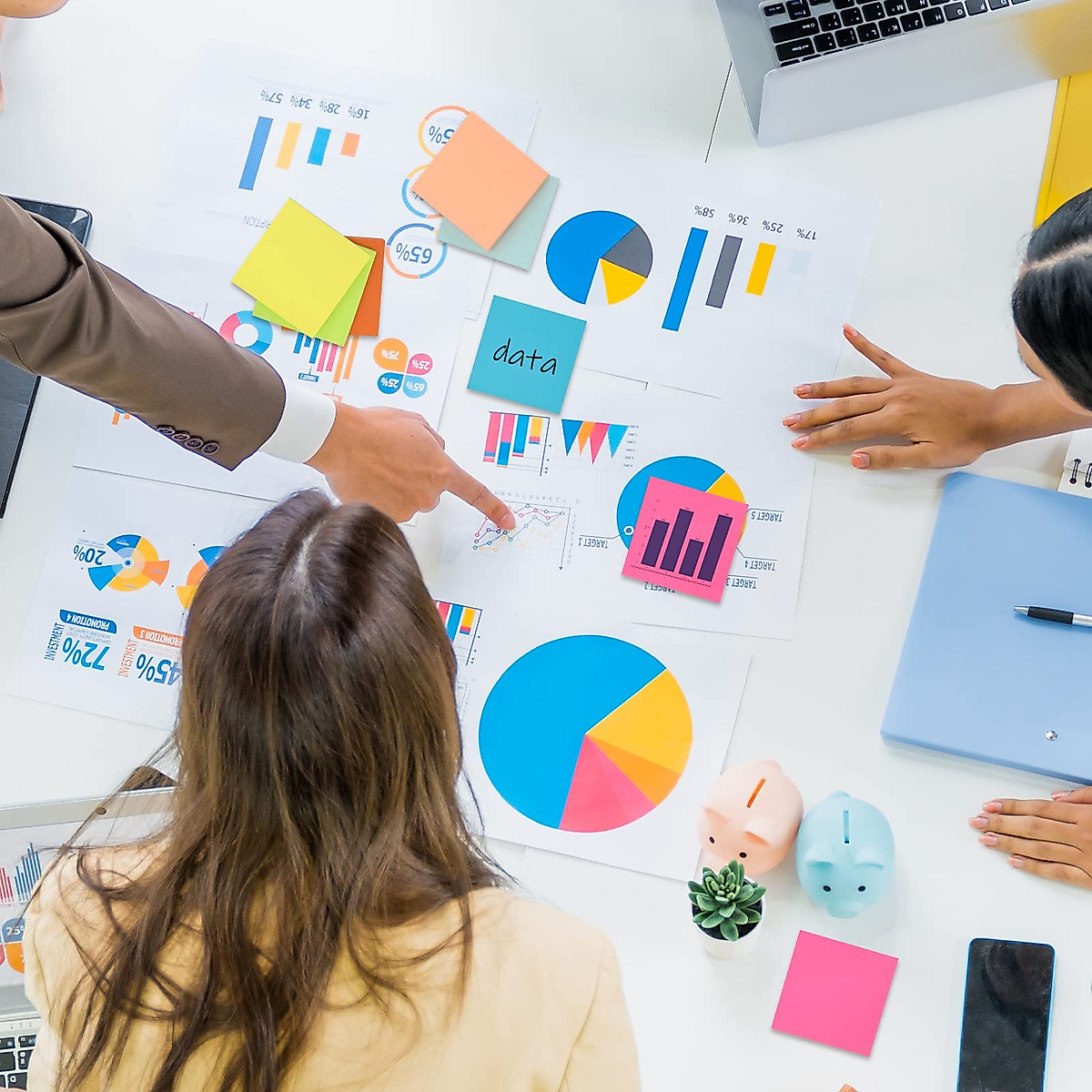 EOOUT 24 Pack Sticky Notes 3x3 Inches, Bright Colors Self-Stick Pads, Super Sticking Power Memo Pads, Easy to Post for Home, Office, Notebook, 84 Sheets/pad