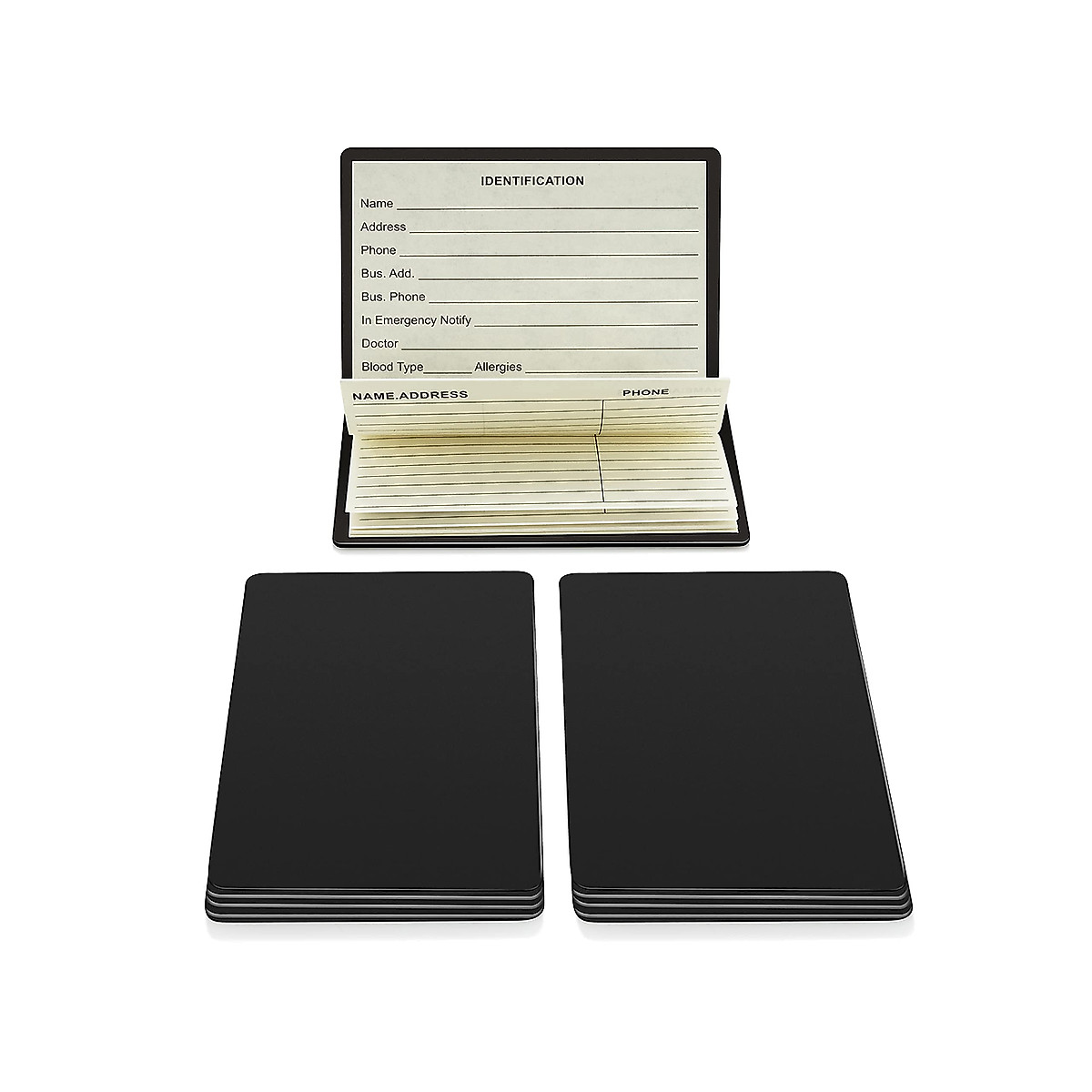 AppleTofu Magnetic Address Book - Tiny Address Book - Magnetic Phone Number Book - Pocket Address Book - Wallet Size Address Book, 21 Pages, 9 Lines - Keep Contact Info Handy All Time, Set of 2