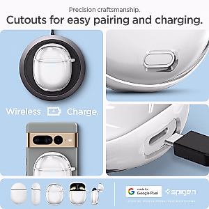 Spigen Ultra Hybrid Designed for Pixel 7a Case and Pixel Buds Pro Case (2022) Bundle