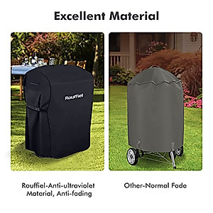 Rouffiel Gas Grill Covers, 30 inch BBQ Grill Cover 420D Heavy Duty Waterproof, Outdoor Barbecue Cover Non-Fade and Rip Proof Fits Grills of Weber, Char-Broil
