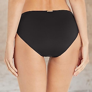 Kanu Surf Women's Bikini Swimsuit Bottoms, Black Mid-Rise, 4