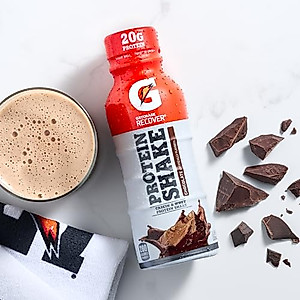 Gatorade Recover Protein Shake, Chocolate, 20g Protein, 11.6 fl oz Plastic Bottle, Pack of 12