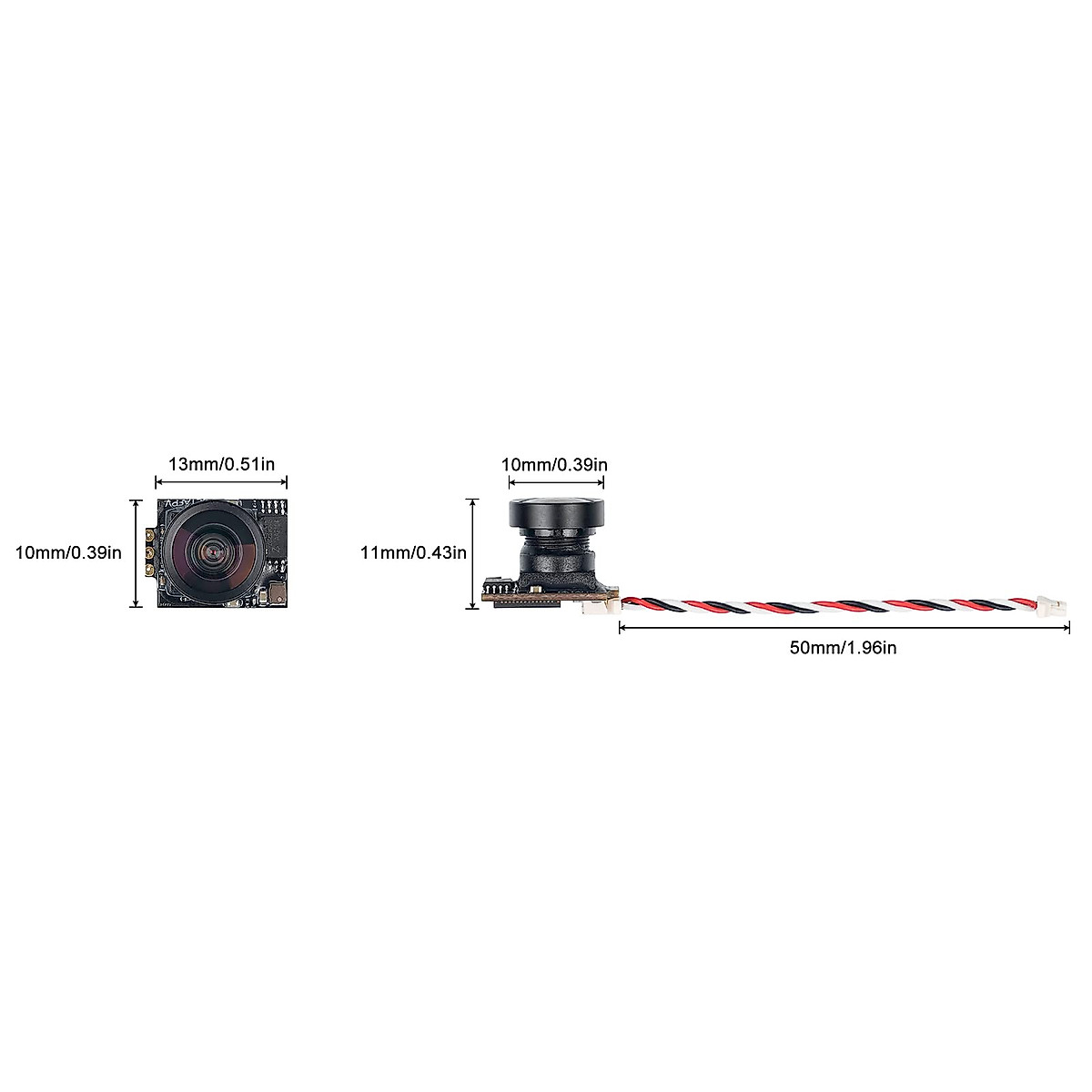 BETAFPV C02 FPV Micro Camera 1/4’’ CMOS Sensor 1200TVL 2.1mm Lens NTSC FOV 160 Degree with Global WDR for Micro Whoop Drone Like Meteor Cetus Series Drones