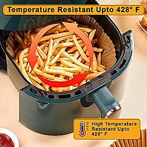 ZeeLives 100Pcs Rectangular Air Fryer Liners for Ninja Dual, 8.6×5.5 inches (Fits 8-10 QT) Ninja Foodi Air Fryer Liners for Double Basket, Compatible with Ninja DZ201, Ninja DZ401 and Ninja DZ505