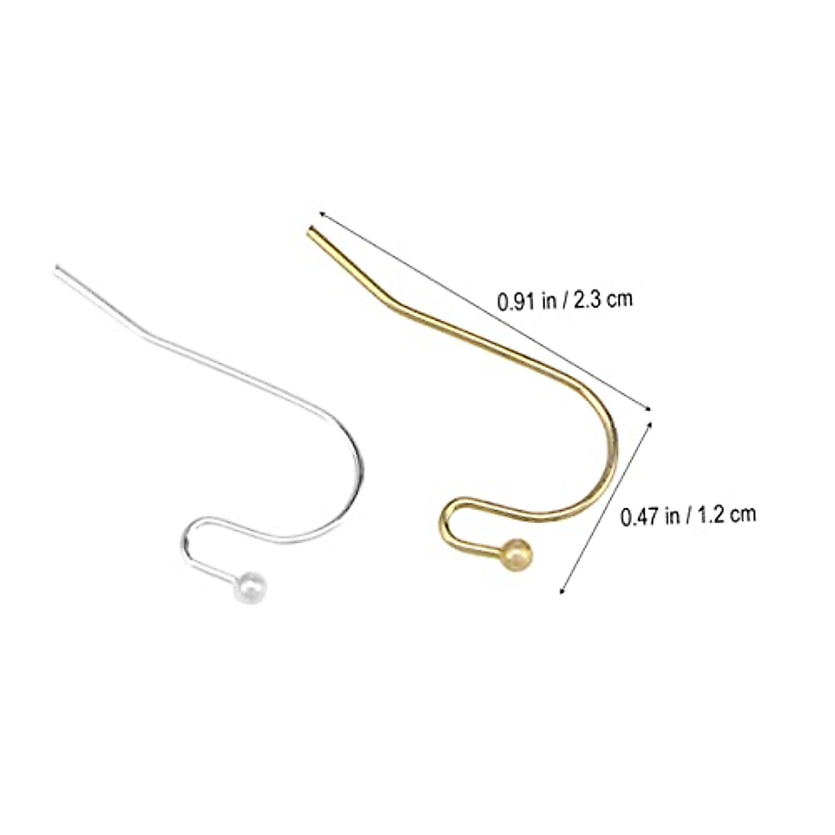 TEHAUX 200pc Earring Wire Hooks for Jewelry Making DIY Earrings Kit Beaded Studs Ear Hooks for Earrings Ear Plug Jewelry Accessories