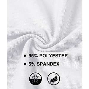 ZITY Mens Polo Shirt Short Sleeve Sports Golf Tennis Shirts for Men Summer Collared Casual Shirt White Black