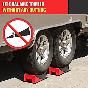 BEETRO Camper Leveler 2 Pack, Curved RV Levelers for Travel Trailers, with Camper Wheel Chocks, Anti-Slip Mats and Carry Bag, Faster Camper Leveling Than RV Leveling Blocks,Up to 35,000 lbs