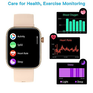 Smart Watch for Women Men(Answer/Dial Call), 1.9'' HD Smart Watch for Android Phones iphone Compatible with Heart Rate/Blood Oxygen/Sleep Monitor, Fitness Tracker 120+ Sport Modes with Step Calories