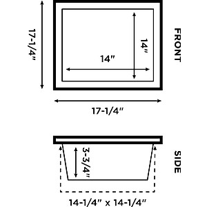 EZ-NICHES - USA - Ready for Tile Niche Preformed Bathroom Recess It Shower Shampoo Shelf (14" X 14")