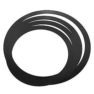 Milisten 4pcs Drum Dampener Gel Transparent Drum Dampener Soft Drum Damper Gel Pads Drum Silencers for Drums Tone Control Supplies Black, 40.5X40.5X0.2CM, H19C20614EKCK