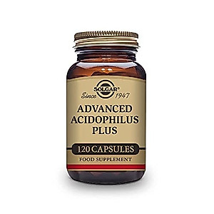 Solgar Advanced Acidophilus Plus, 120 Vegetable Capsules - Supports Healthy Intestinal Flora - 500 Million Microorganisms Per Serving - Gluten & Dairy Free - Vegetarian - 120 Servings