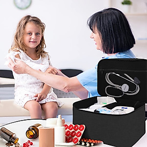 TUSIASC Pill Bottle Organizer Medicine Bag Medication Storage Organization Medicine Travel Carrying Case Home Health Aid Bag with Shoulder Strap （Bag Only）