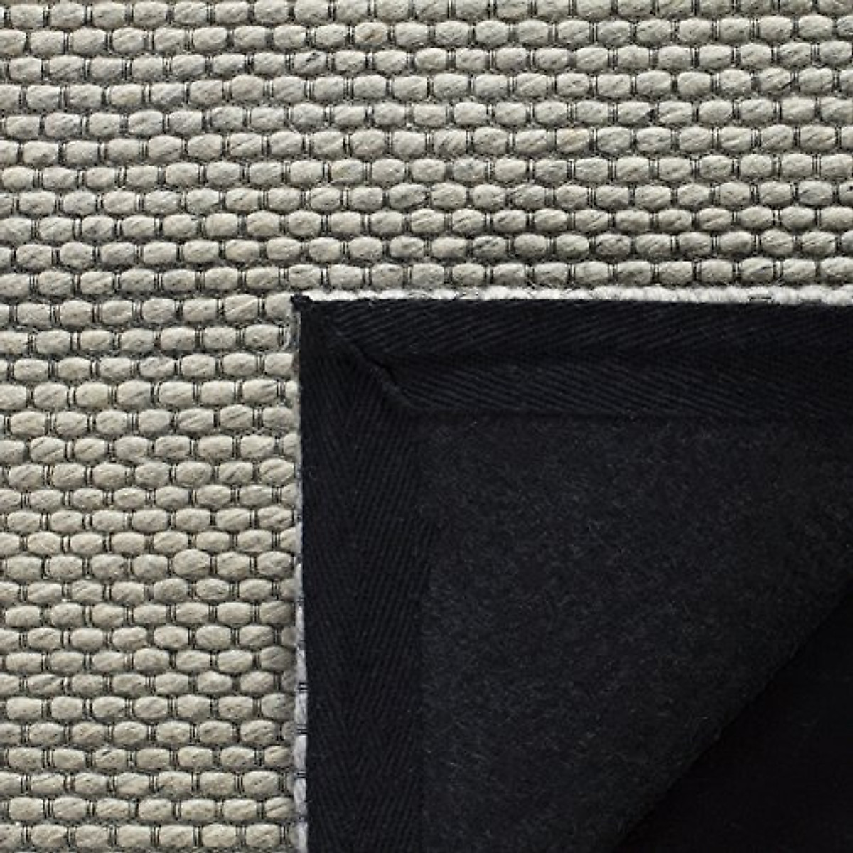 SAFAVIEH Natura Collection Area Rug - 8' x 10', Grey, Handmade Wool, Ideal for High Traffic Areas in Living Room, Bedroom (NAT801C)