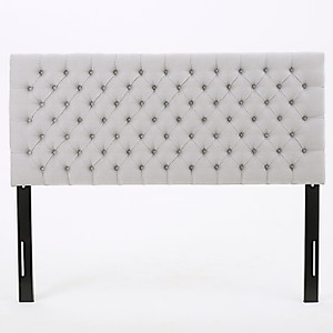 Christopher Knight Home Jezebel Fabric Headboard, Queen / Full, Light Grey