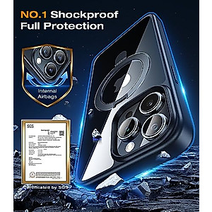 VICSEED for iPhone 14 Pro Max Case with Magsafe and Stand - 3 in 1 Clear [Non-Yellowing] [Permanent Magnetic] [Slim Yet Shockproof] for iPhone 14 Pro Max Phone Case for Men Women, Black