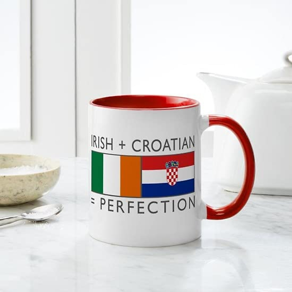 CafePress Irish Croatian Flags Mug Ceramic Coffee Mug, Tea Cup 11 oz
