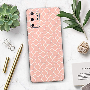 DesignSkinz The Mint Pink Morocan Pattern Protective Vinyl Decal Wrap Skin Cover Compatible with The Samsung Galaxy S20 (Screen Trim & Back Glass Skin)