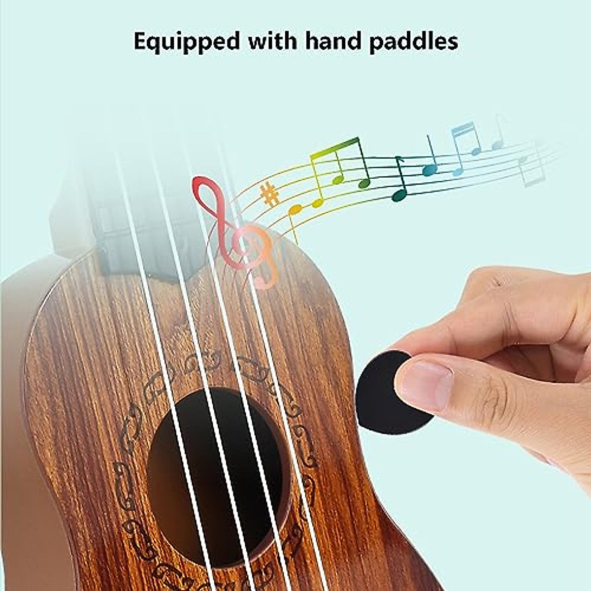 Kids Toy Ukulele, Kids Guitar Musical Toy, Beginner Musical Instrument 14 inches with 4 Strings Mini Guitar for Skill Improving Kids Play Early Educational Pre School Children Toddler