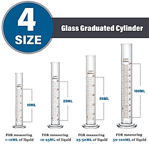 Saysurey 31 Pcs Lab Glassware Set Include Measuring Beakers Cylinders Erlenmeyer Flasks Dropper Bottle Media Bottles Glass Stirring Rods Dropper Funnels for Science Chemistry Equipment Supplies