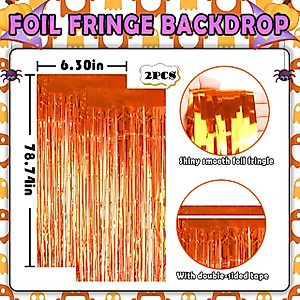 Halloween Foil Balloons Set, 5/10/12/18 Inches Full Set Halloween Balloons Decoration Spider Web Banner Black Purple Orange Green Pumpkin Ghost Bat Balloons for Halloween Home Decor