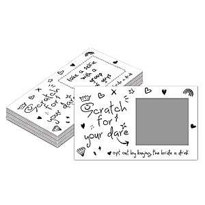 Bachelorette Dare Card Party Games, Cartoon Graffiti Bridal Shower Scratch Off Game Dare Card, Girls Night Out Activity, Wedding Party/ Engagement Party/ Bride Shower Decorations– 40 Cards(A01)