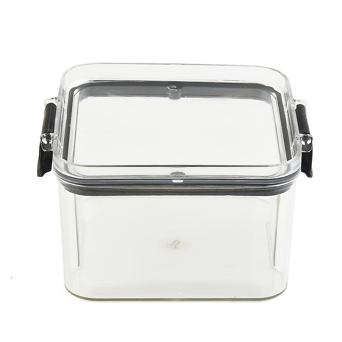 AKOAK 1 Pack Airtight Food Storage Container - (460ml) Square Clear Storage Box - Spices, Sweets, Nuts, Coffee and Tea, Spillproof to Keep Food Fresh and Dry