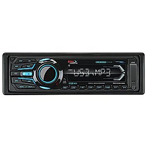 BOSS Audio Systems MR1308UABK Marine Stereo System – Single Din, Bluetooth Audio and Calling Head Unit, Aux-in, USB, SD, Weatherproof, AM/FM Radio Receiver, No CD Player, Hook Up To Amplifier
