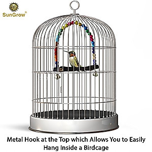 Sungrow Parakeet, Budgie & Hummingbird Swing Perch, Wooden Dowel Makes for Resting Spot, 1-Piece