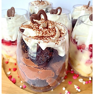 Oojam Reusable Stemless Plastic Wine Glasses 100% Tritan- Shatterproof BPA- Free Dishwasher Safe, Ideal for Indoor, Outdoor, Office, Home, Holiday Party, Wedding, Pool Cups (16 oz, Set of 4)