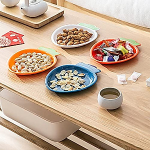 HARAY Salad Bowls Four Snack Plates Strawberry Shaped Home Restaurant Snack Plate Table Fruit Snack Snack Snack Candy Dried Fruit Plate Garbage Slag Plate Soy Sauce Dish Salad Bowls