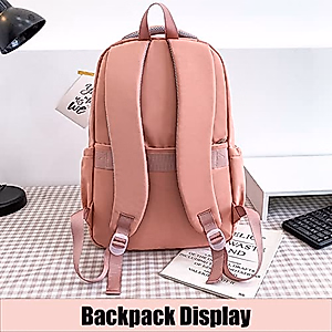 Casual Daypacks,Large Lightweight Casual Backpack for Men Women Water Resistant Travel Laptop Backpack Bookbag for Young Adults fits Sports Study Tourism Hiking(Pink)