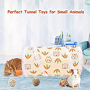 AFYHH Rabbit Guinea-Pig Tunnel Bunny-Toys - Hideout for Small Animals Tube Hideaway Activity Tunnels Accessoies for Dwarf Rabbits Guinea Pigs Kitty