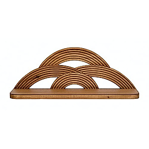 Bloomingville MDF and Wood Arches, Natural Wall Shelf, 24" L x 7" W x 9" H, Brown