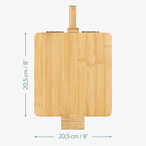 Navaris Wooden Tortilla Press - Wood Pataconera Tortilla Quesadilla Maker Flour Dough Press for Quesadillas Tortillas Indian Roti Tostones Patacones