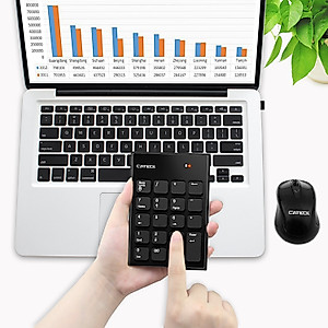 Numeric Keypad & Mouse Combo, Cateck 2.4G 19 Keys Wireless Mini USB Number Pad Keyboard and Mouse Combo with USB Receiver for Laptop Desktop PC Notebook- Just One USB Receiver