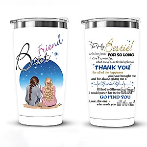 Bestie Gifts for Women, Happy Bestie Birthday Gifts, Friend Gifts for Women 20oz Tumbler, Birthday Day Gifts for Friends Female, Birthday Gifts for Women Friendship, Work Teacher Bestie Gifts Cup
