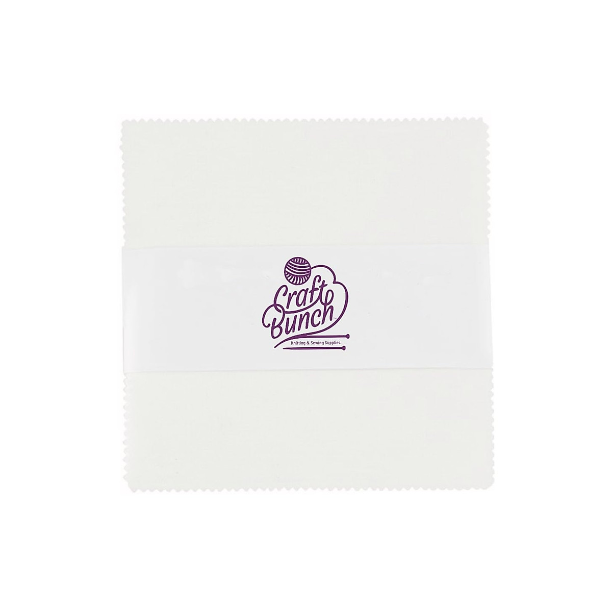Craft Bunch - 10 inch Layer Cake for Quilting - 42 Precut Cotton Fabric Squares (White)