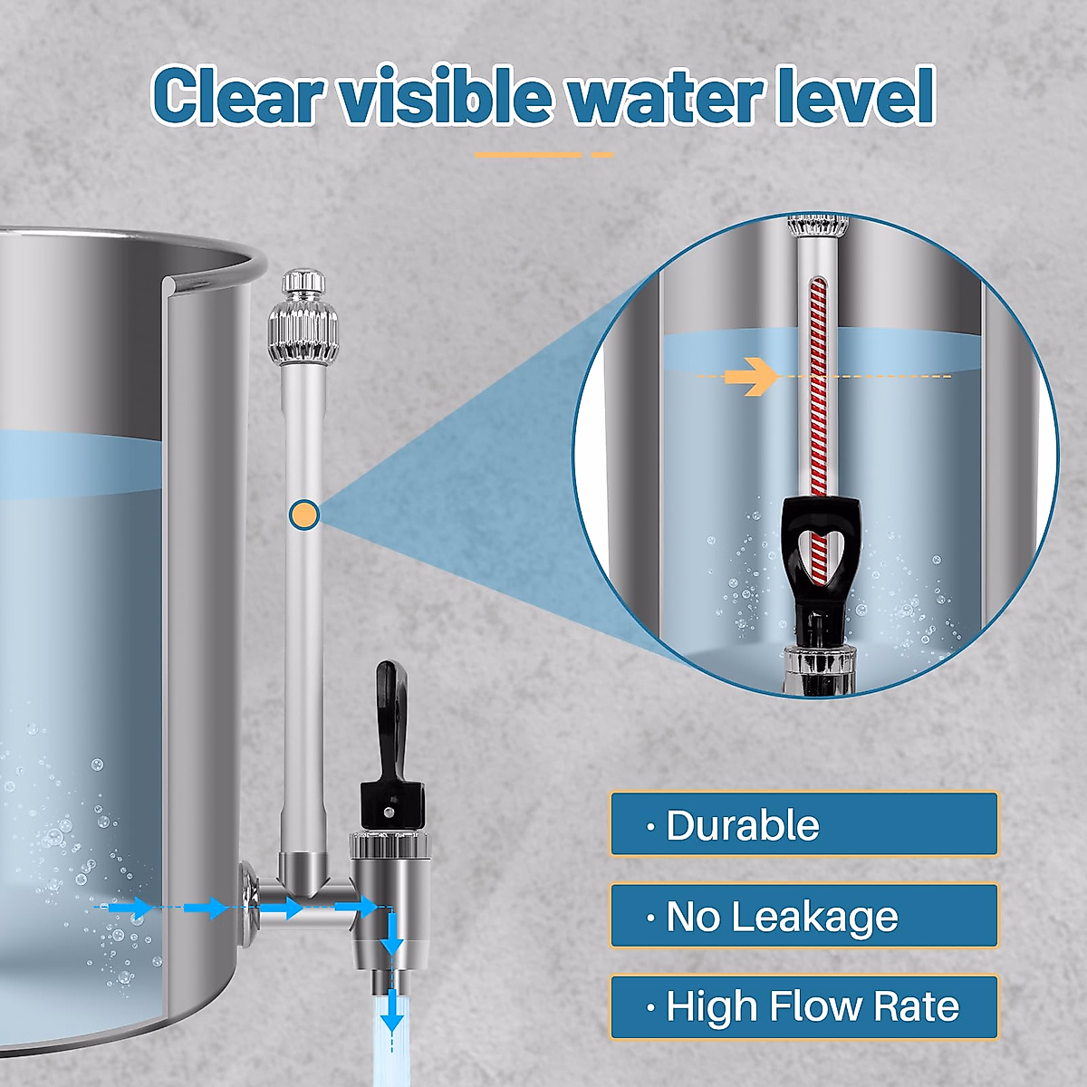 ICEPURE Gravity-Fed Countertop Water Filter System, 2.35G Stainless-Steel 304 | Includes 2 Black Carbon Filters | Ideal for Camping, RVing, Emergencies, Home | Clean, Clear & Fresh Water