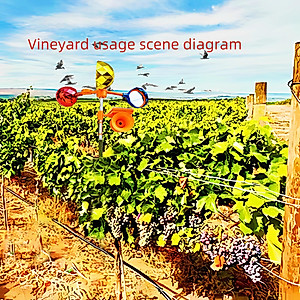 DSQSTMR Bird Repellent Devices Outdoor Reflectors for Outside Pigeon Woodpeckers Keep Scare Birds Away Solar Animal Repeller Reflective Bird Deterrents